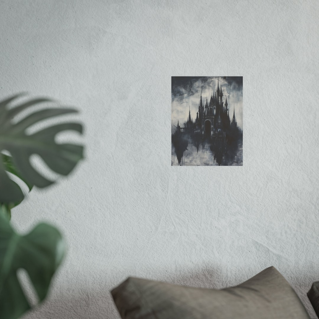 Gothic Floating City Art Print, Tim Burton Style Art, Poster Decoration ...