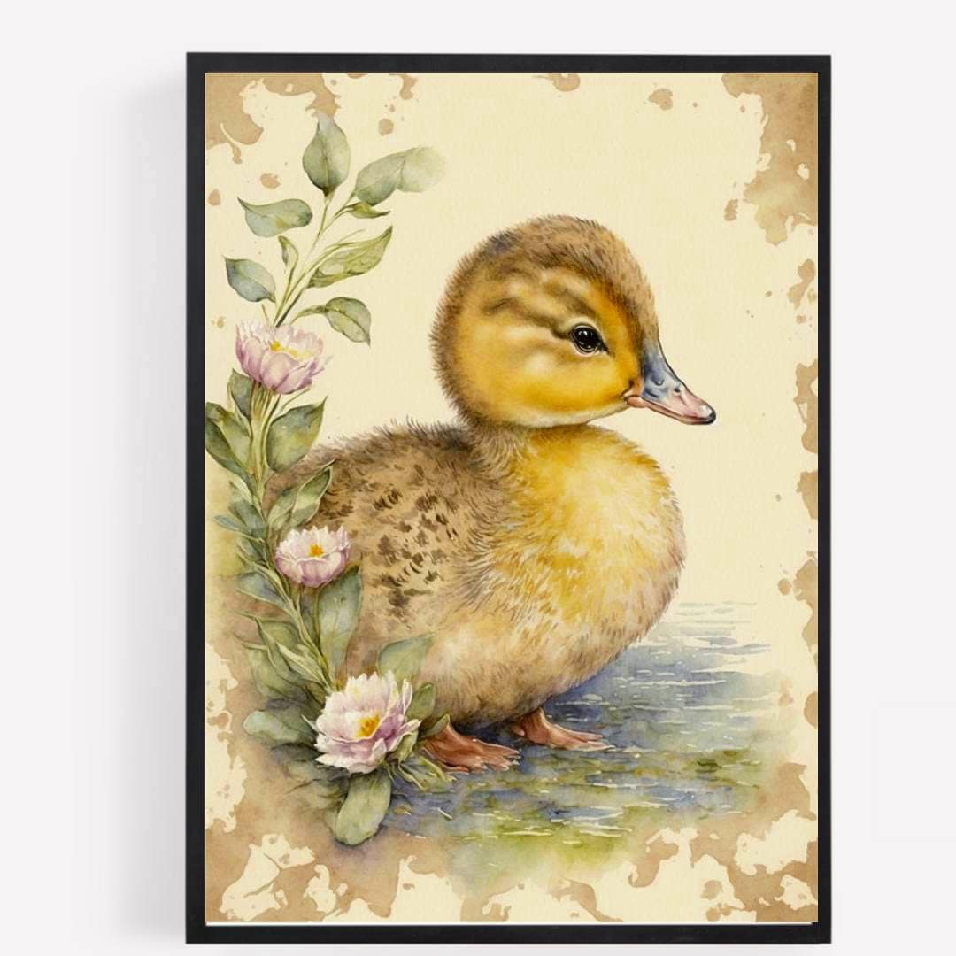 Vintage Duck Painting Vintage Duck Art Duck Artwork Printable Duck Wall ...