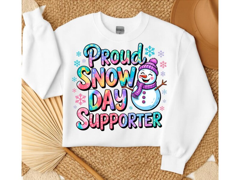 Proud Snow Day Supporter Pastel Watercolor Snowman Design - Etsy