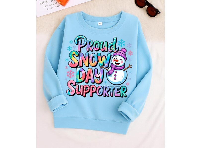 Proud Snow Day Supporter Pastel Watercolor Snowman Design - Etsy