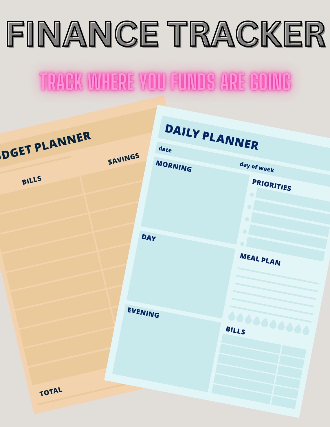 Printable Budget Planner, Finance Tracker, Monthly Budget Planner ...