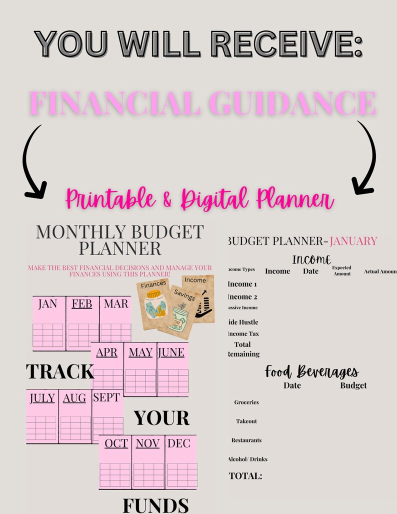 Printable Budget Planner, Finance Tracker, Monthly Budget Planner ...
