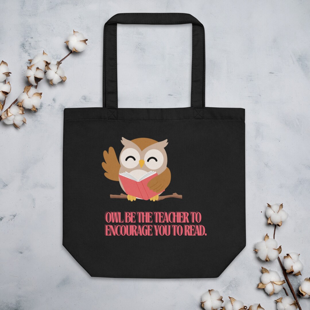 Cute Teacher Tote Bag, Custom Elementary Teacher Tote Bag, Cute Owl ...