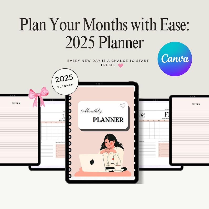 2025 Editable Digital Planner for Yearly and Monthly Organization ...