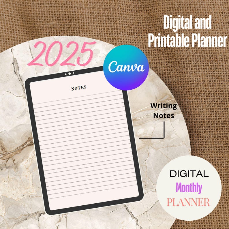 2025 Editable Digital Planner for Yearly and Monthly Organization ...