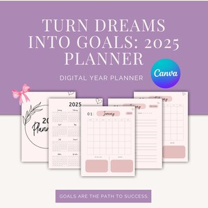 2025 Personalized Digital Yearly & Monthly Planner | Editable ...