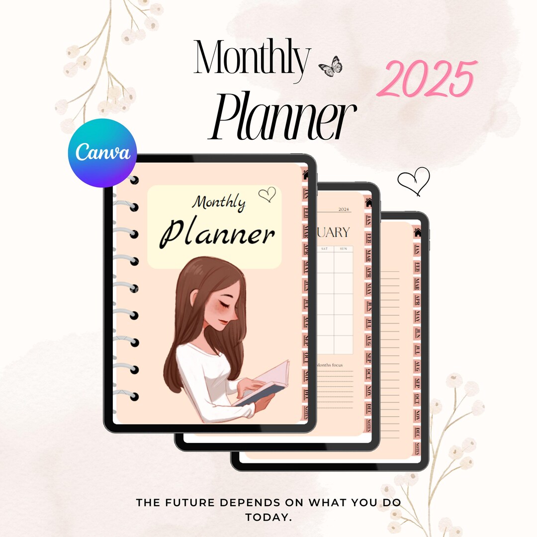 2025 Digital Yearly & Monthly Planner | Editable, Printable, and ...