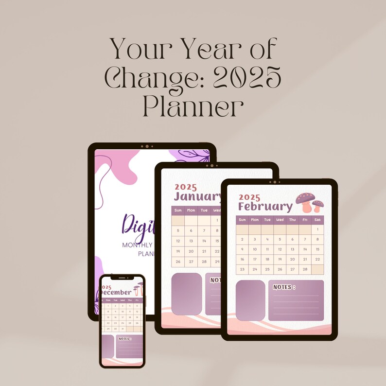 2025 Digital Yearly & Monthly Planner | Customizable, Editable, and ...