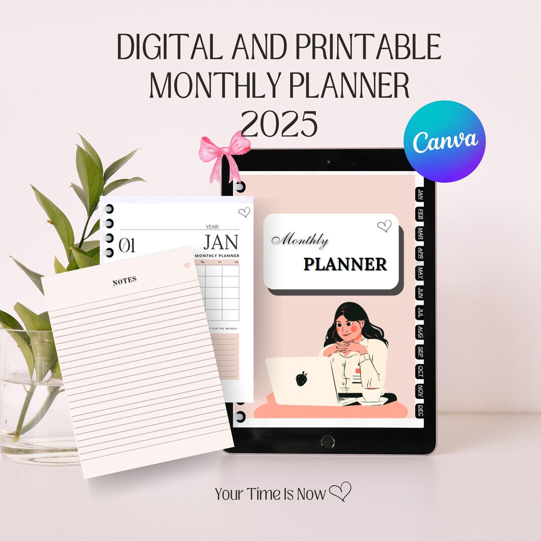 2025 Editable Digital Planner for Yearly and Monthly Organization ...