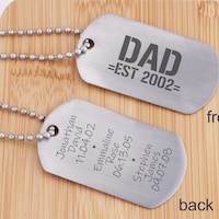 Military Style Engraved Dog Tag - Custom Personalized Men's Necklace ...