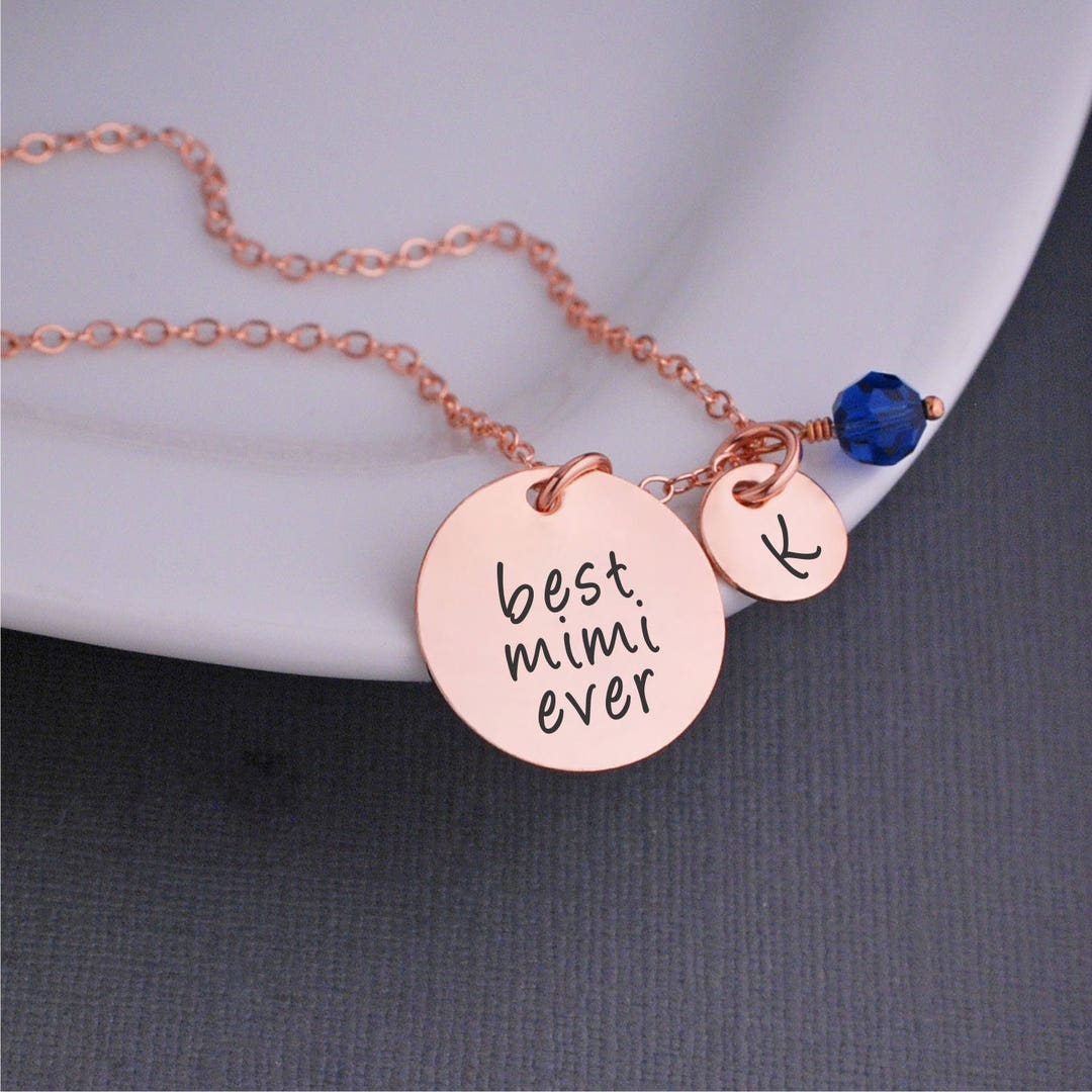 Mimi Jewelry, Custom Necklace for Mimi, Rose Gold Personalized Necklace ...