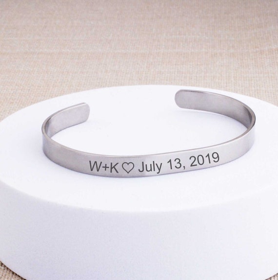 Engravable cuff bracelet store