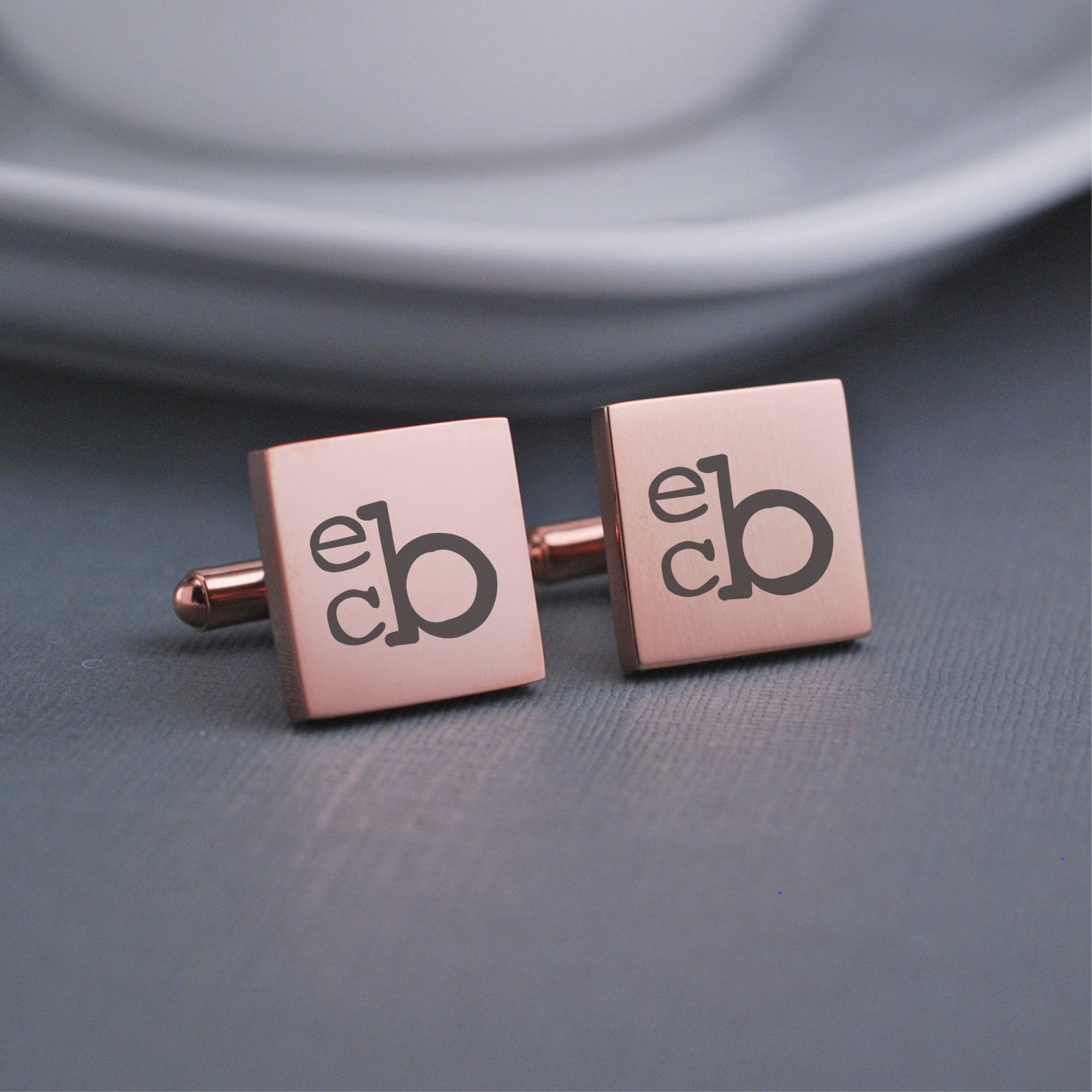Monogram Cuff Links Personalized Cufflinks Wedding Gift for - Etsy