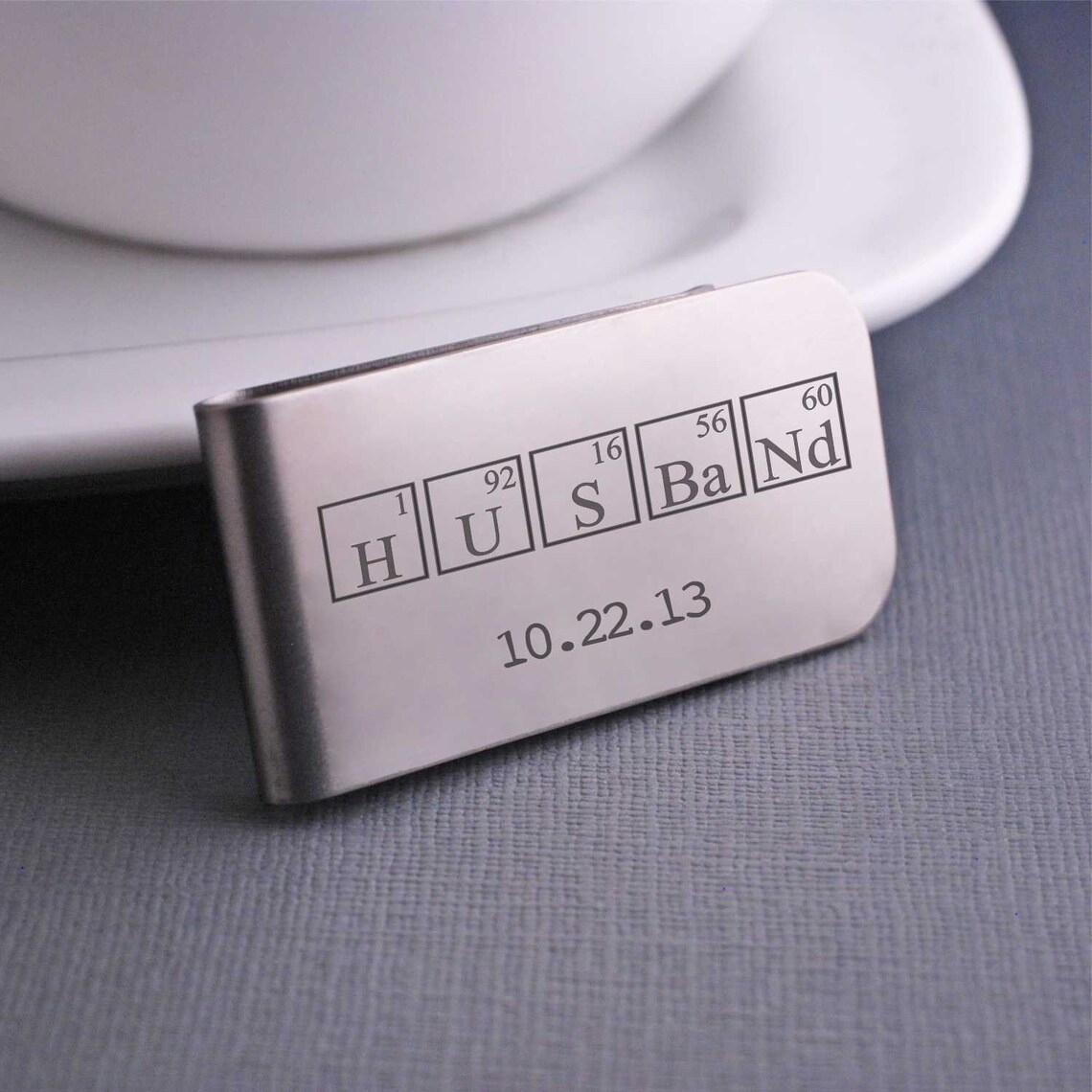 Periodic Table Money Clip Anniversary Gift, Personalized Wedding Gift ...