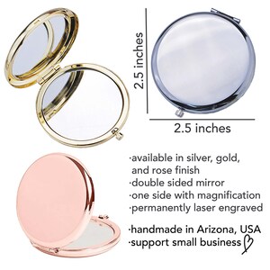 Funny Women Gifts, Check Yourself Compact Mirror, Engraved Pocket ...