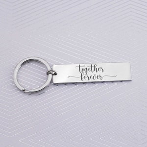 Together Forever Keychain, Anniversary Gift for Husband or Wife ...