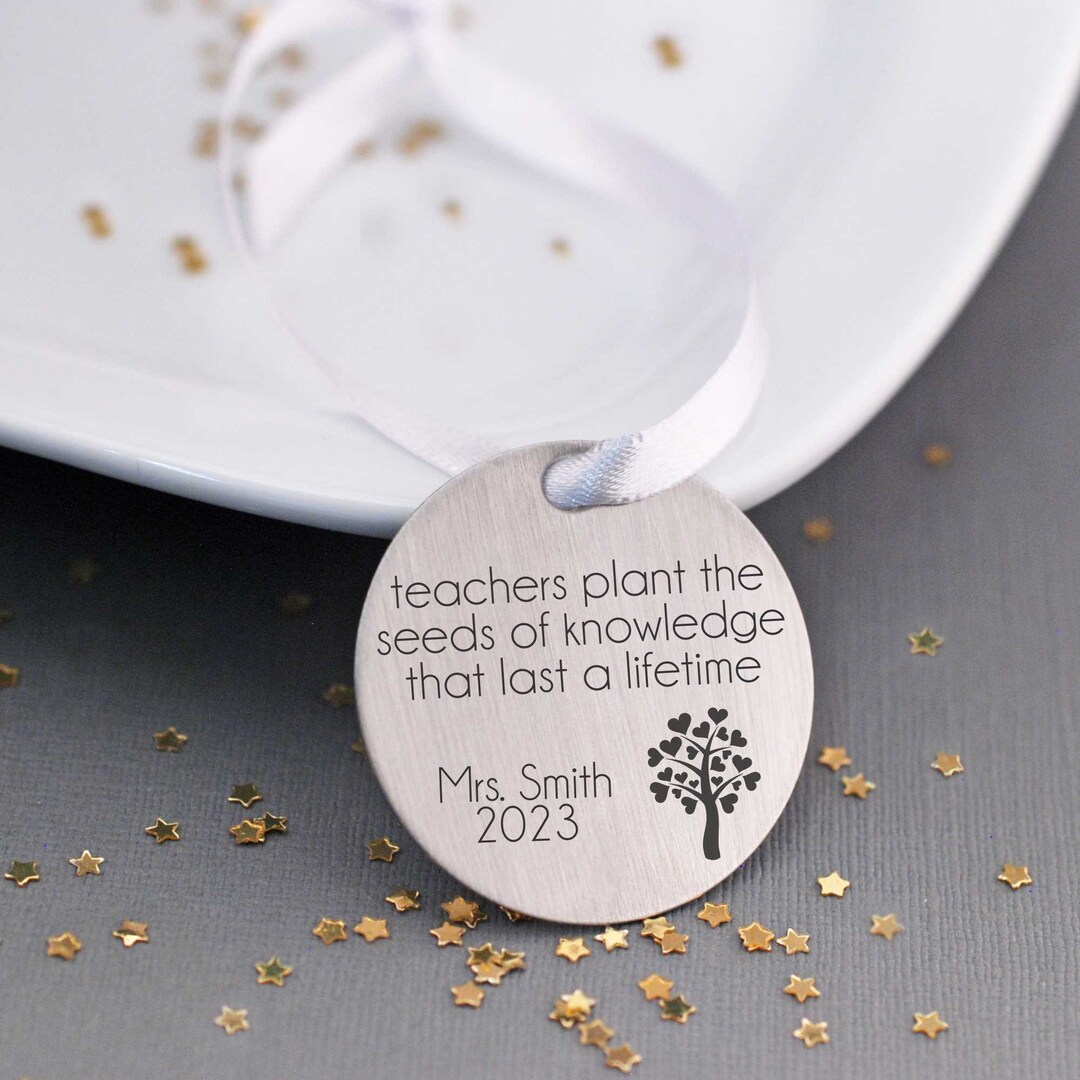 Teacher Gift, Personalized Christmas Tree Ornament for Teacher, Custom ...