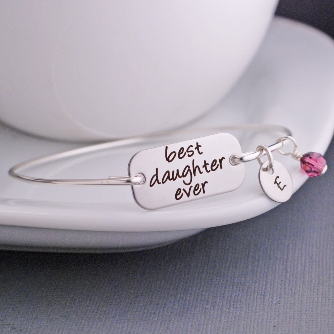Best Daughter Ever Bracelet, Christmas Gift for Daughter, Custom ...