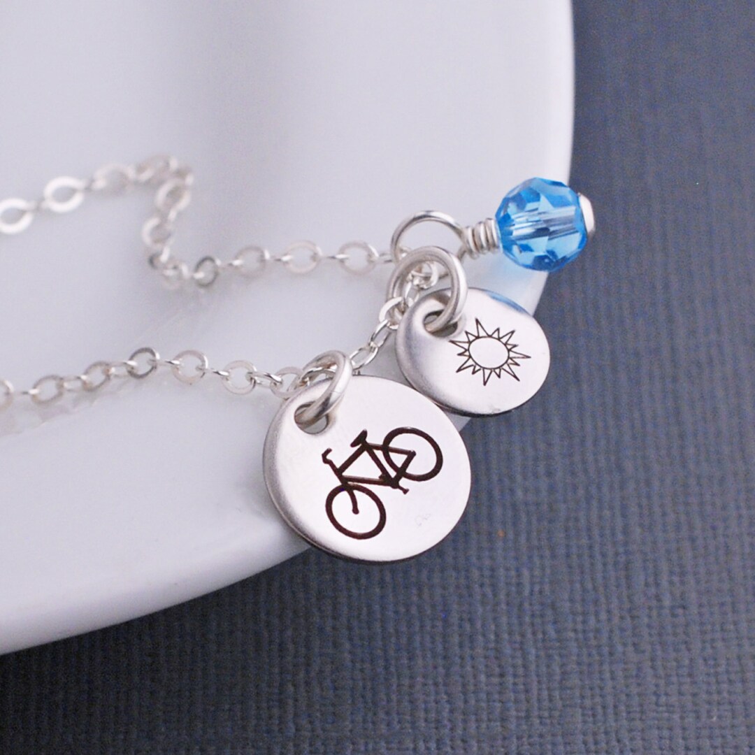 Custom Bike Necklace, Gift for Cyclist, Bike Charm, Bike Riding ...