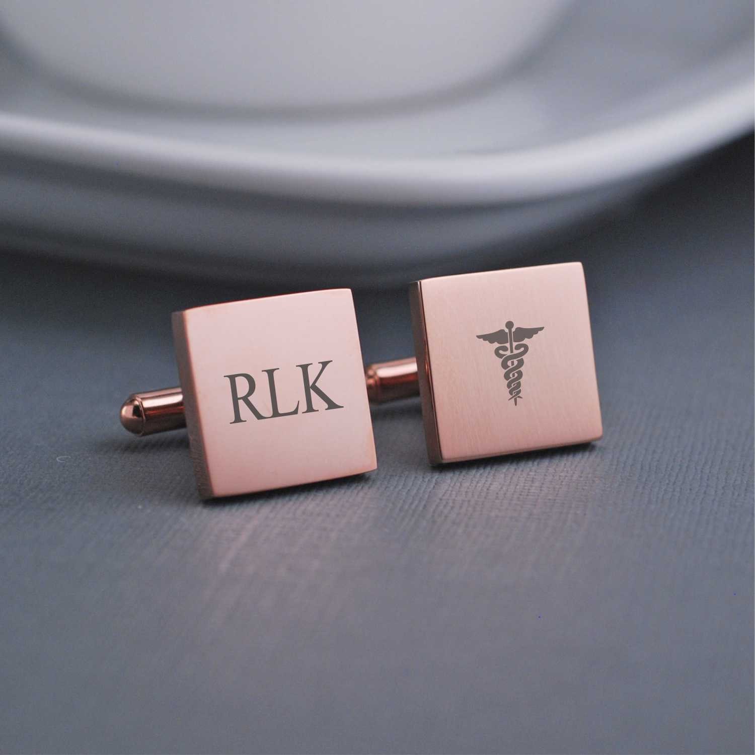 Medical Gift, Caduceus Cufflinks, Personalized Doctor Cufflinks, Custom ...