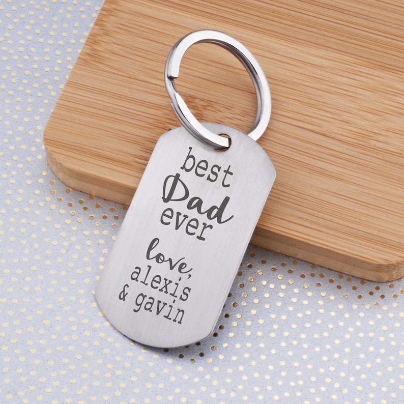 Personalized Keychain Christmas Gift Key Ring for Dad Best - Etsy