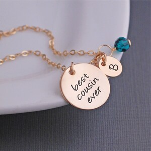 Best Cousin Ever Necklace With Personalized Charms, Birthday Gift for ...