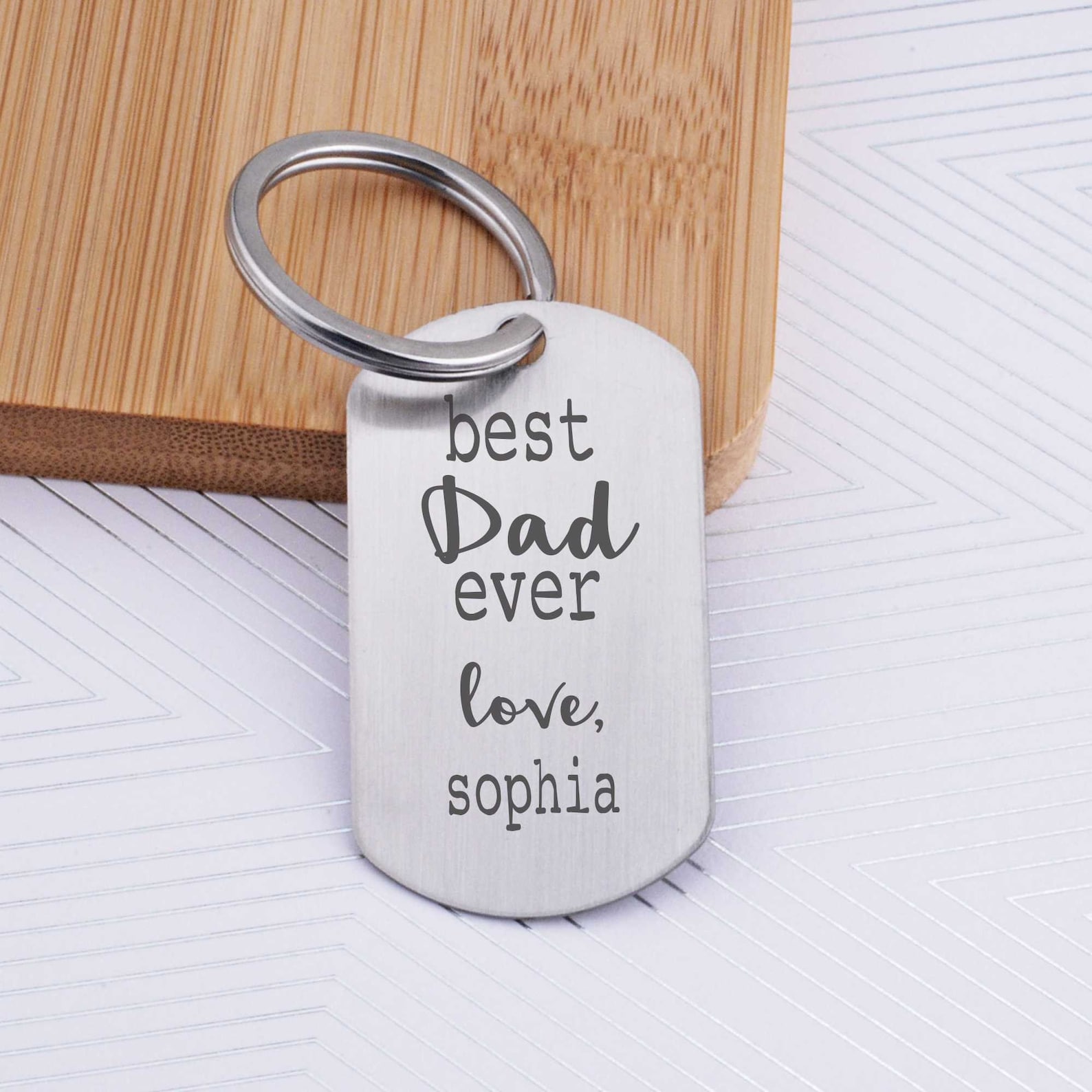 Personalized Keychain Christmas Gift Key Ring for Dad Best - Etsy