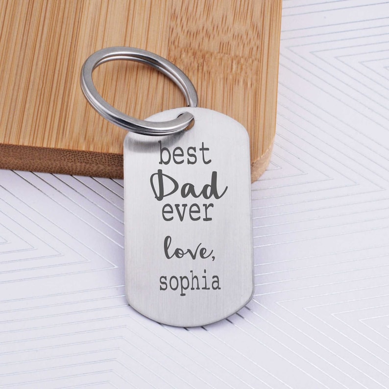 Personalized Keychain Christmas Gift Key Ring for Dad Best - Etsy