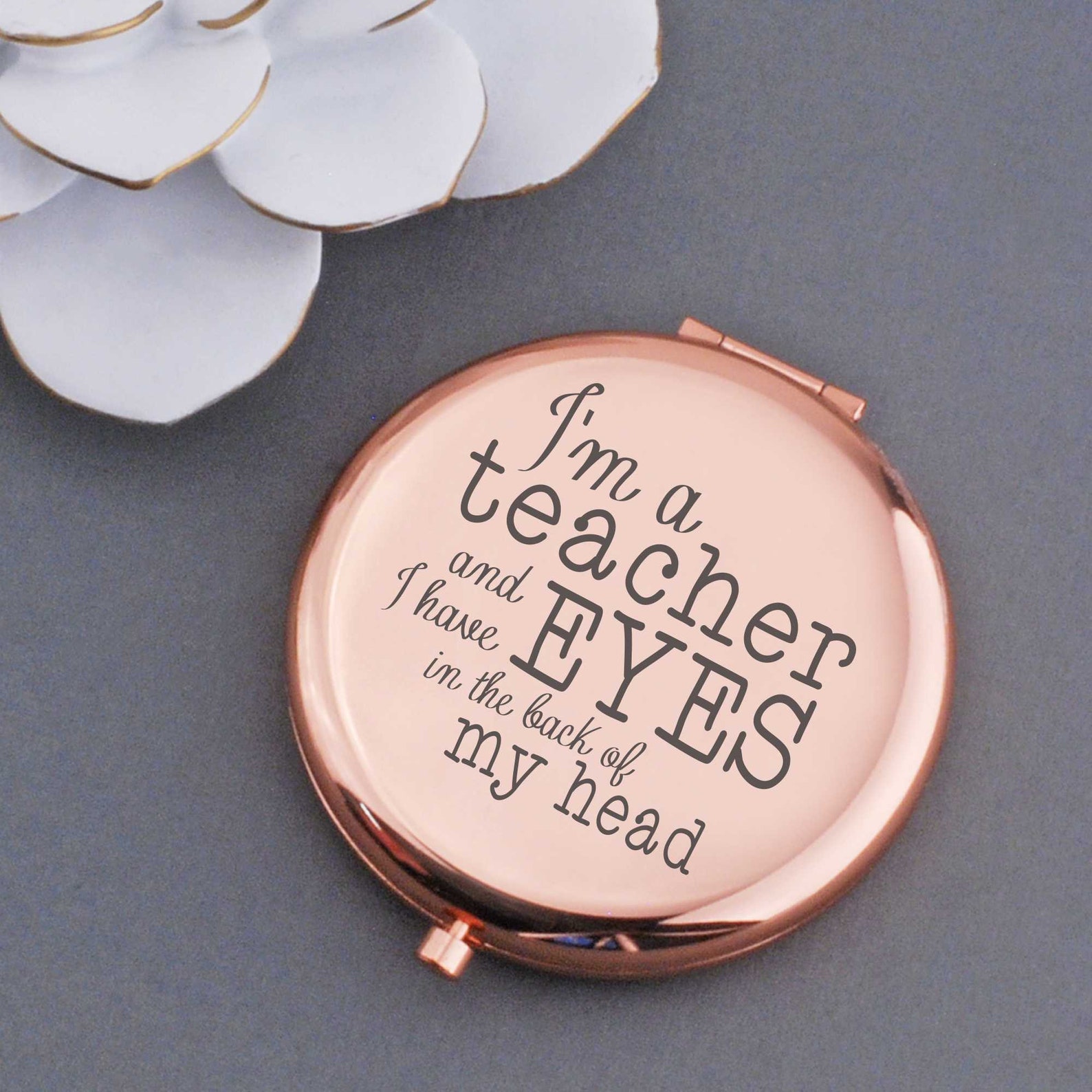Gifts for Teacher Coworker, Eyes on the Back of My Head Compact Mirror ...