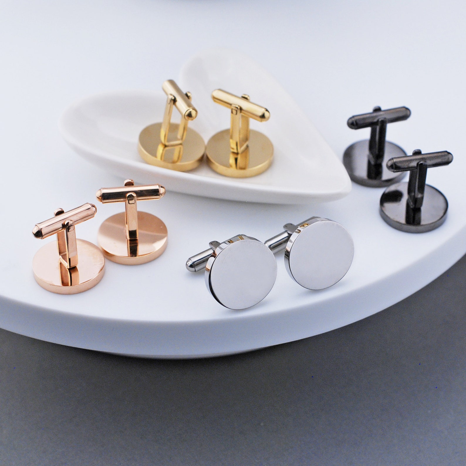 Custom Engraved Logo Cufflinks, Custom Logo Gifts, Engraved Logo Cuff ...