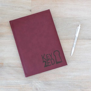 Business Logo Journal, Vegan Leather Journal, Notebook With Company ...