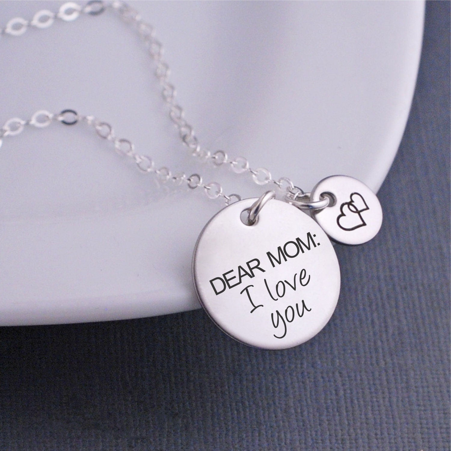 Mom Necklace Dear Mom I Love You Necklace Christmas Gift for - Etsy