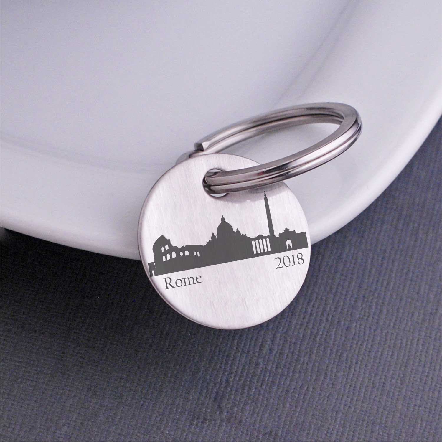 Custom City Skyline Keychain Choose Your City Anniversary | Etsy