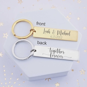 Together Forever Keychain, Anniversary Gift for Husband or Wife ...