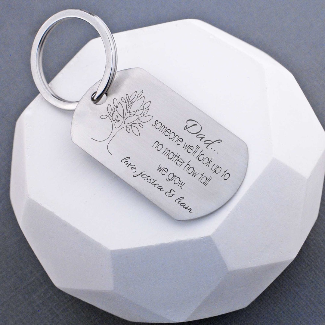 Personalized Key Ring, Birthday Gift, Keychain for Dad, Someone to Look ...