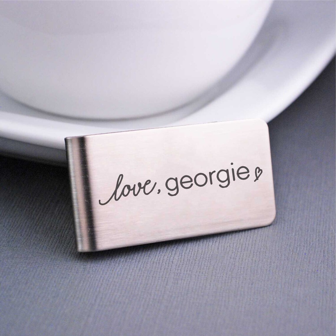Business Logo Money Clip, Custom Engraved Logo Money Clip, Corporate ...