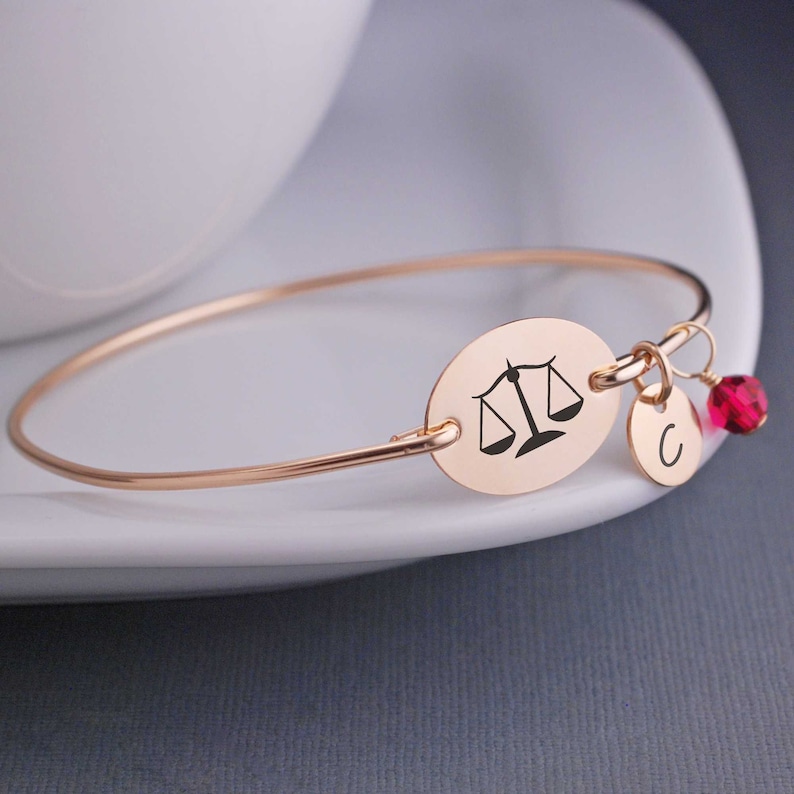 Scales of Justice Bracelet, Gift for Lawyer, Law School Graduate Gift ...