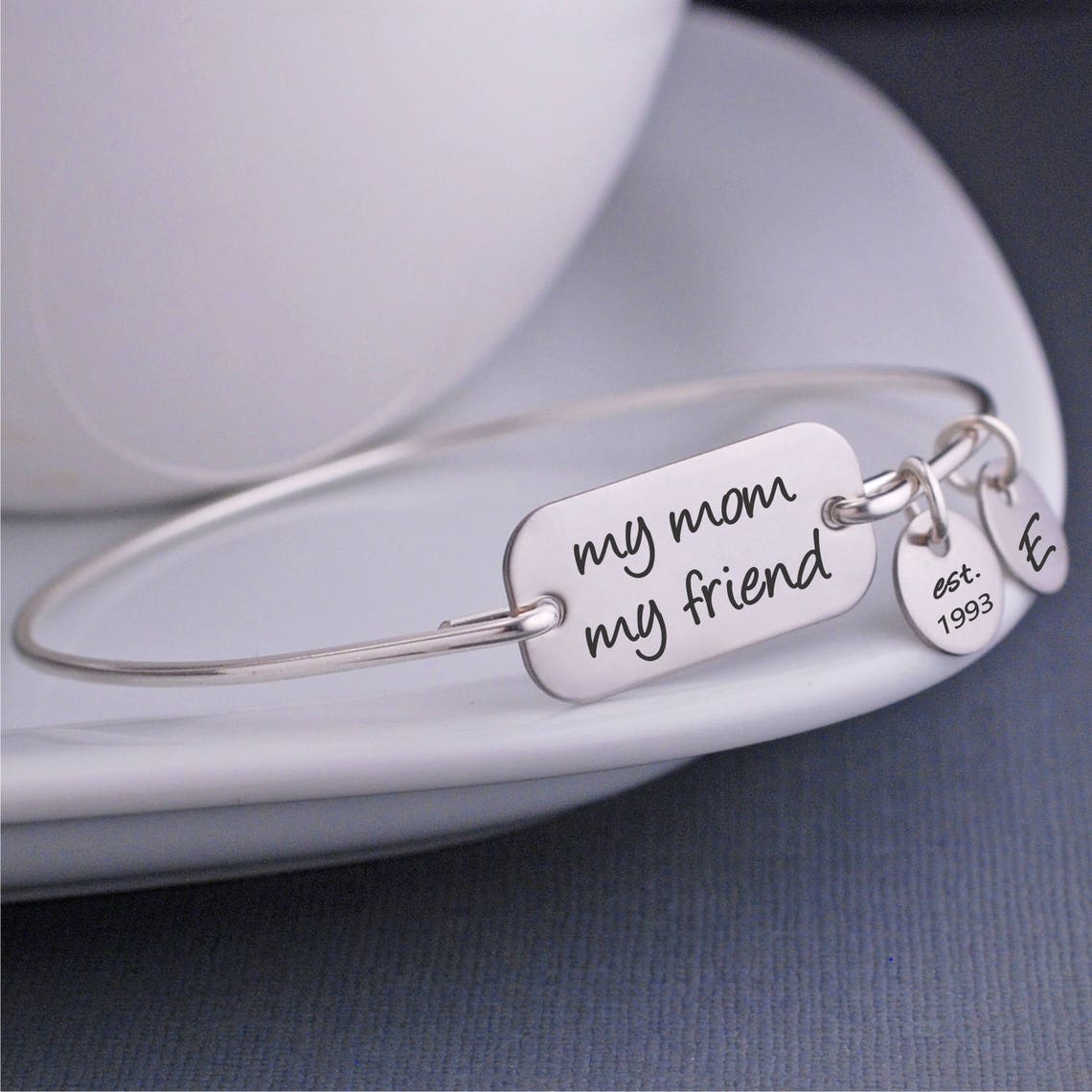 My Mom My Friend Bracelet Personalized Mother's Day Gift - Etsy