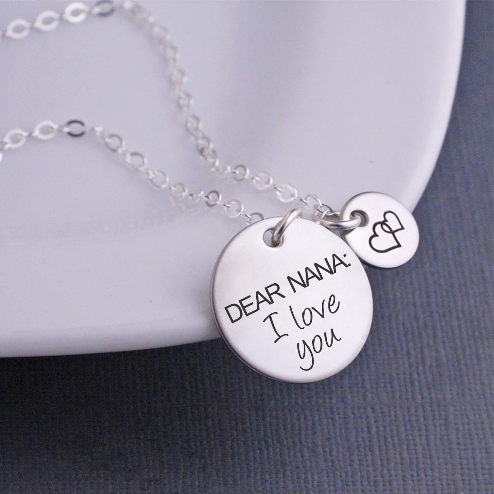 Nana Necklace Dear Nana I Love You Necklace Nana Etsy