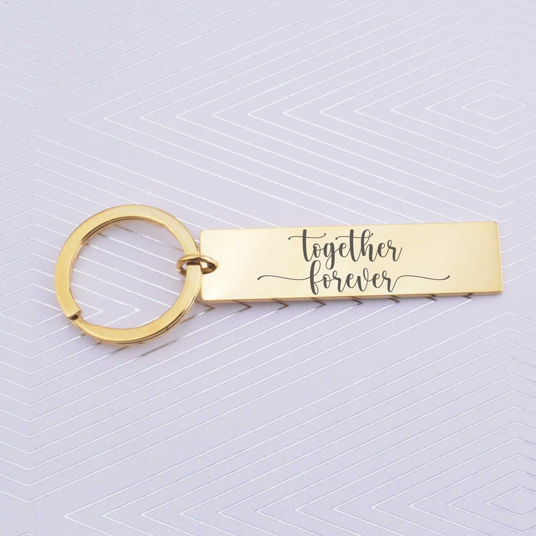Together Forever Keychain, Anniversary Gift for Husband or Wife ...