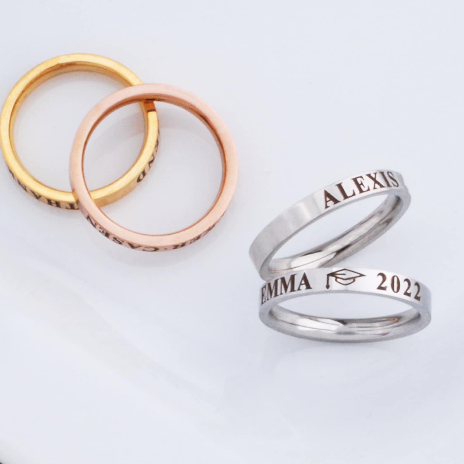Class Ring Graduation Gift Name Ring for Her Graduation - Etsy
