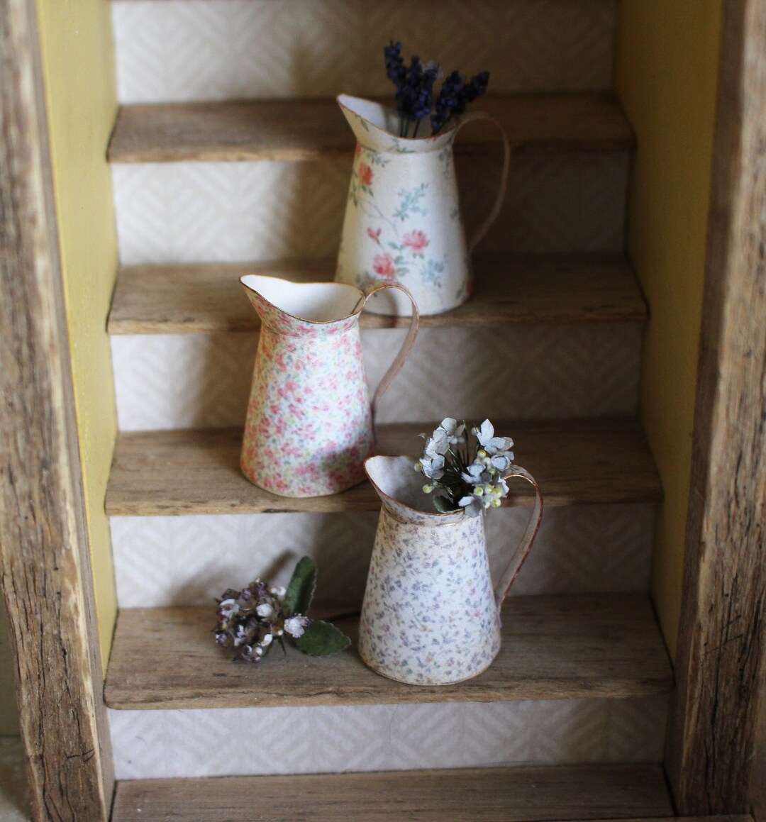 Dolls House Miniature Floral Pitcher Jugs Vase 12th Scale - Etsy UK