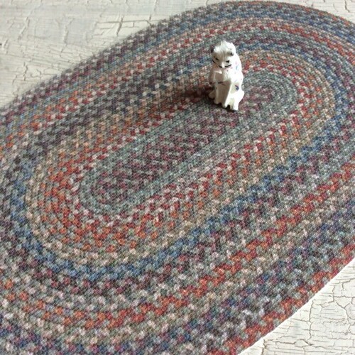 Dolls House Braided Rug. Multicoloured Large Size | Etsy