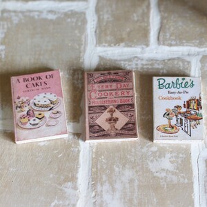 Dolls House Miniature Vintage Pink Cookbooks Books Trio 1:12th Scale - Etsy