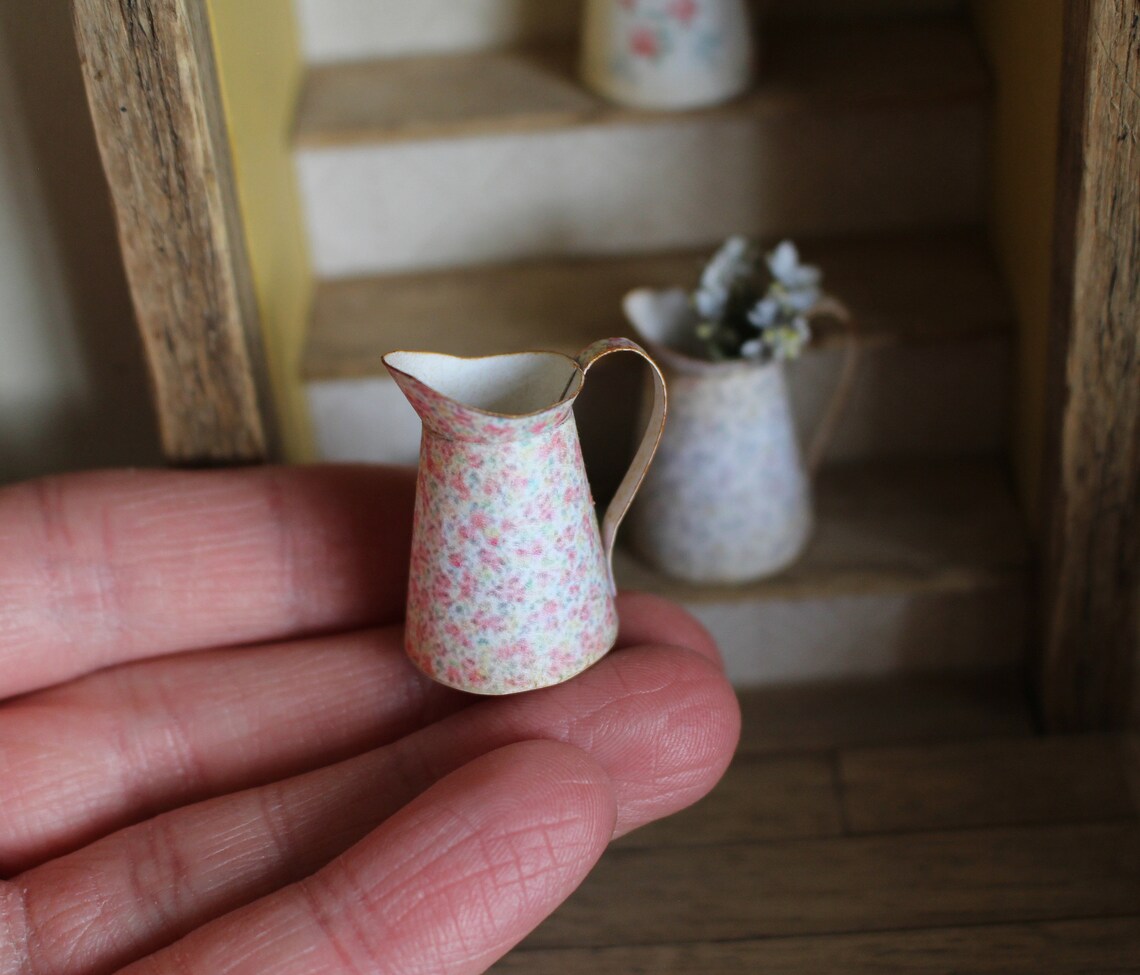 Dolls House Miniature Floral Pitcher Jugs Vase 12th Scale - Etsy UK