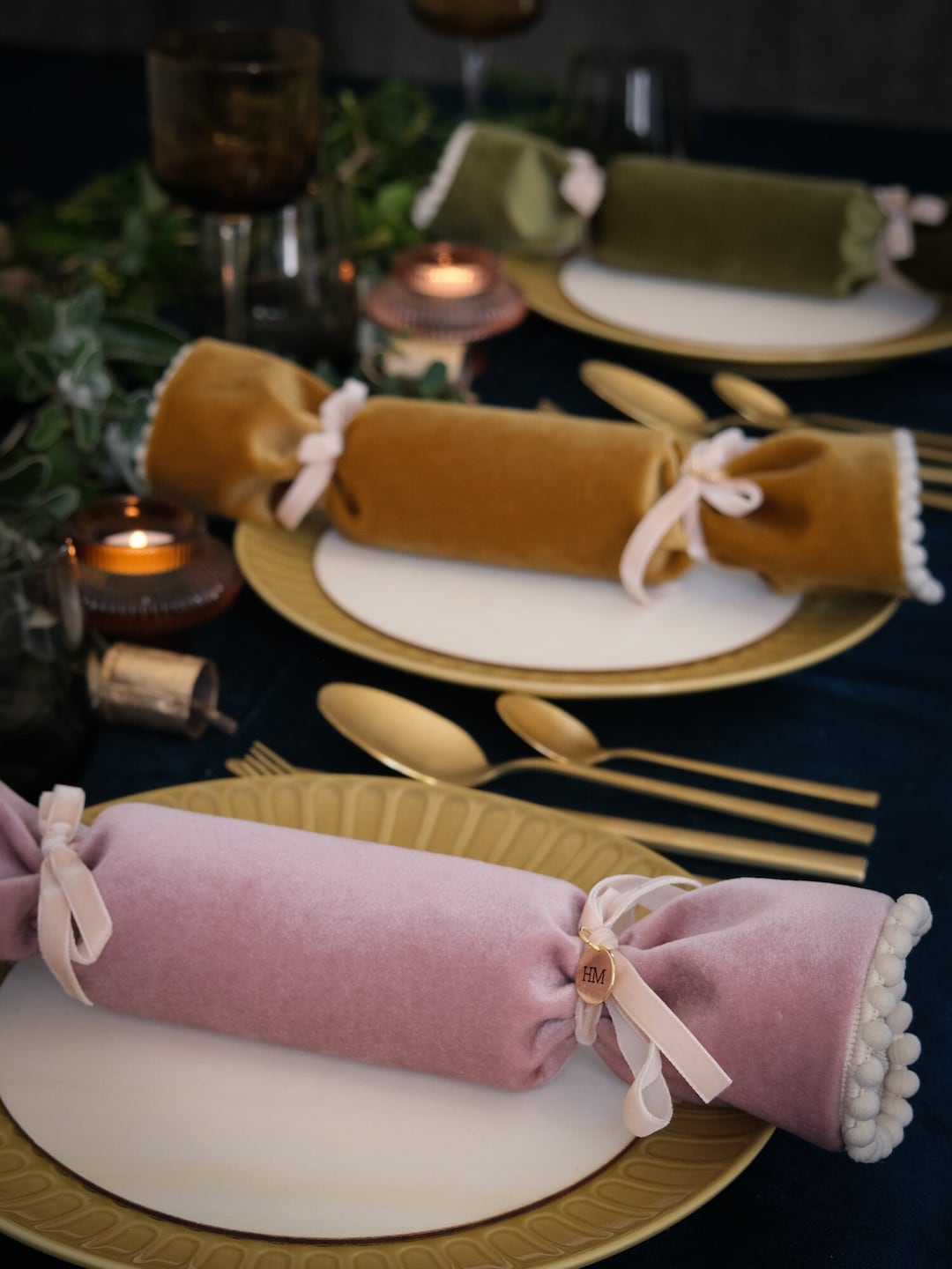 Elegant Personalised Velvet Christmas Cracker: Reusable, Refillable ...
