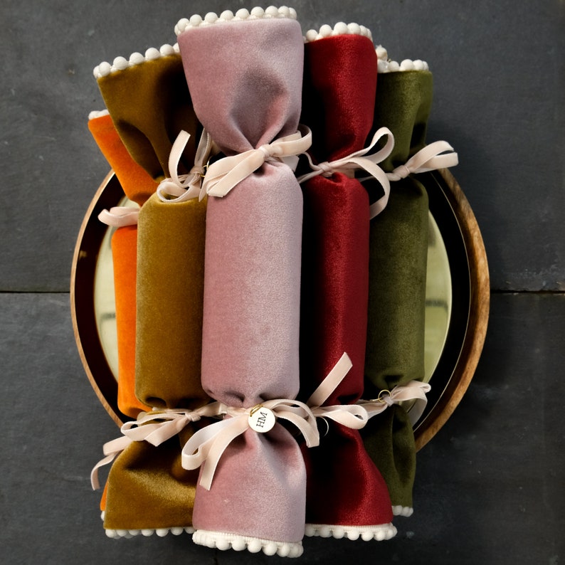 Elegant Personalised Velvet Christmas Cracker: Reusable, Refillable ...