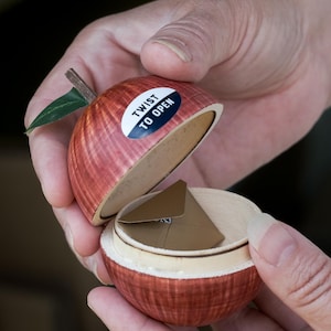 Personalised Wooden Apple With Secret Message - Anniversary Present ...