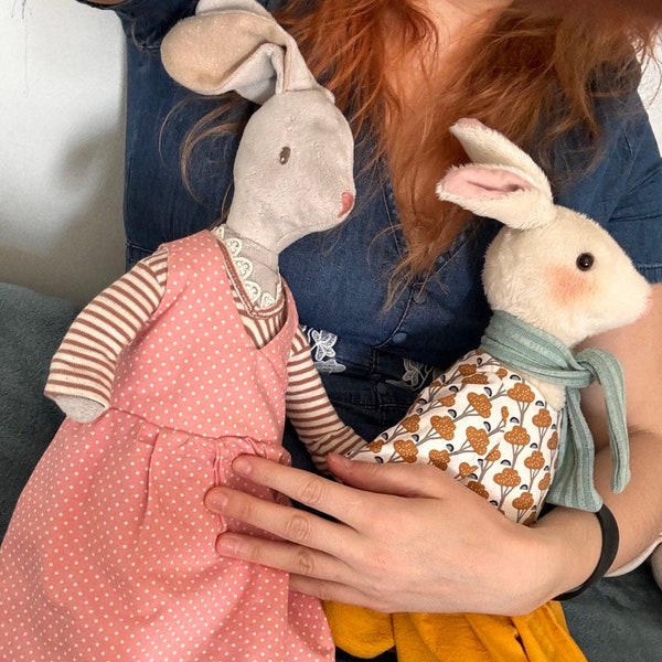 Pink Rabbit Plush Toy - Etsy