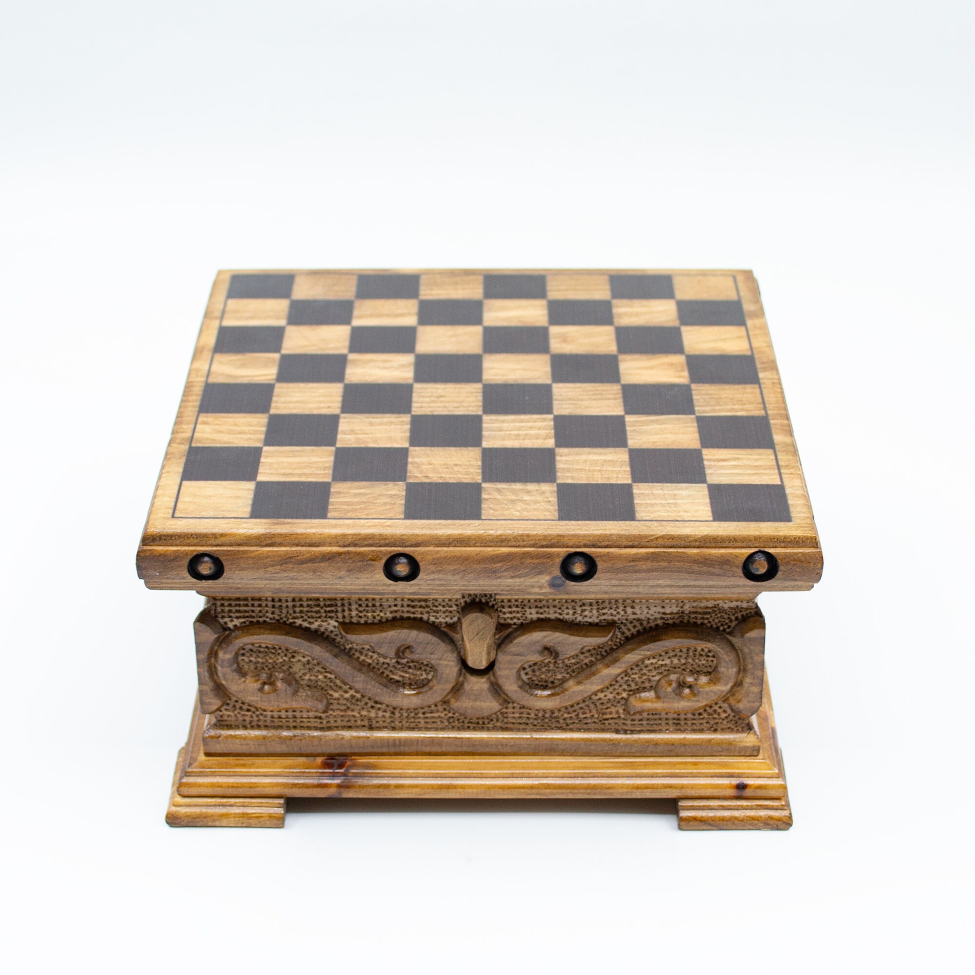 Custom Chess Set Handmade Chess Board With Storage Metal Chess Pieces ...